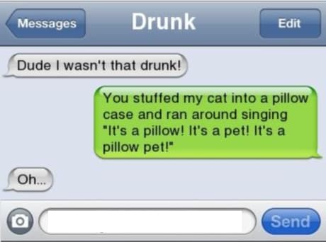 Funny Morning After Texts | Text Messages About Being Drunk