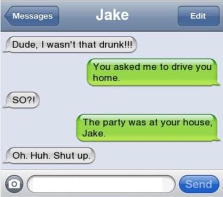 Funny Morning After Texts | Text Messages About Being Drunk