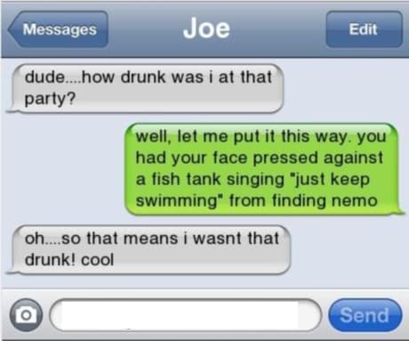 Funny Morning After Texts | Text Messages About Being Drunk