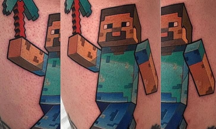 33 Brilliant Minecraft Tattoos Including Creepers & Steve
