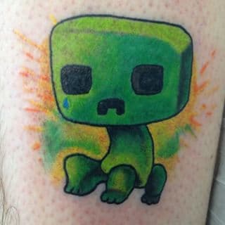 33 Brilliant Minecraft Tattoos Including Creepers & Steve