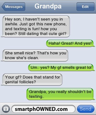 19 Hilarious Text Messages From Grandfathers