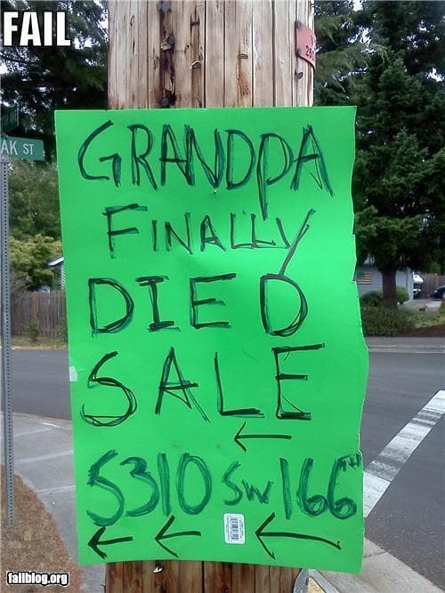 33 Funny Yard Sale Signs That Are Too Good (Photos)