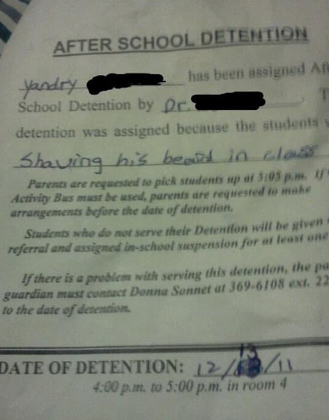 The 18 Funniest Detention Slips Ever Issued