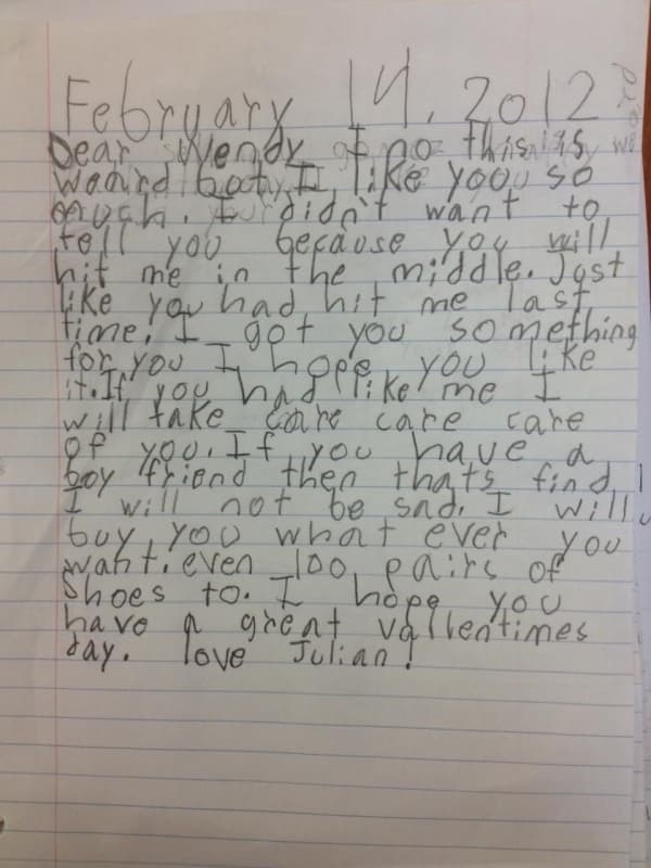 10 Adorable Elementary School Love Notes Written by Kids