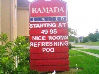 Funny Hotel Signs | Hilarious Motel & Hotel Sign Photos