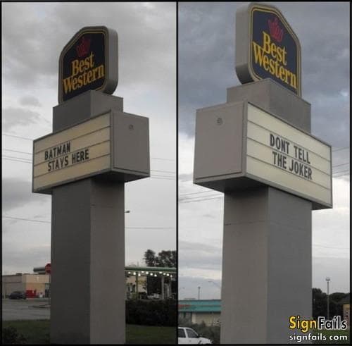Funny Hotel Signs | Hilarious Motel & Hotel Sign Photos