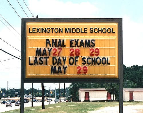 Funny School Signs | Photos of Hilarious School Sign FAILs