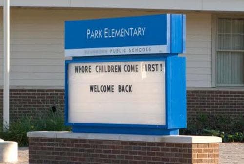 Funny School Signs | Photos of Hilarious School Sign FAILs
