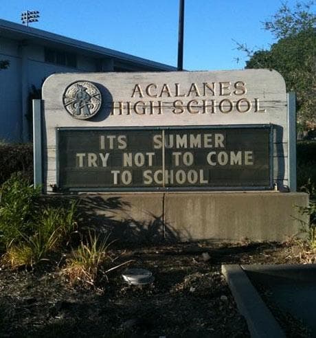 Funny School Signs | Photos of Hilarious School Sign FAILs