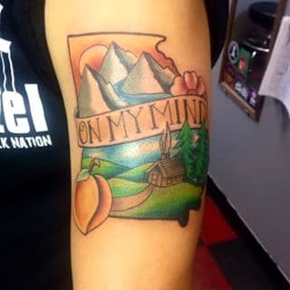 45 Cool Hometown Pride Tattoos of Cities or States