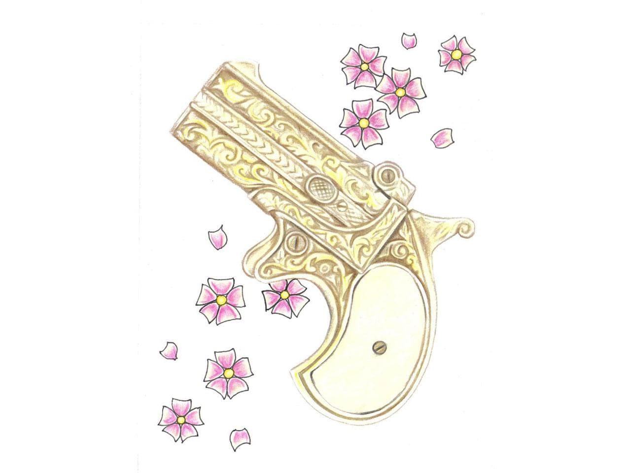 Girly Revolver Tattoo