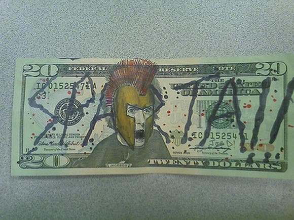 Funny Drawings on Money | Photos of Currency Art