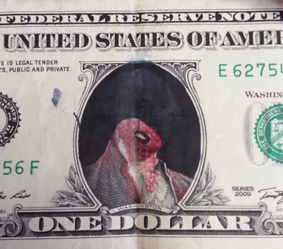 Funny Drawings on Money | Photos of Currency Art