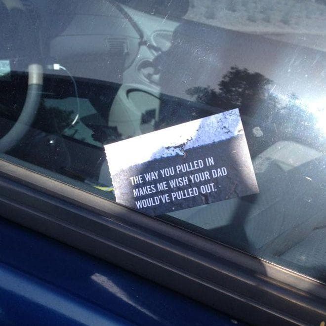 35 Funny Passive Aggressive Notes on Cars, Ranked