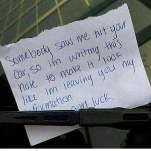 35 Funny Passive Aggressive Notes on Cars, Ranked