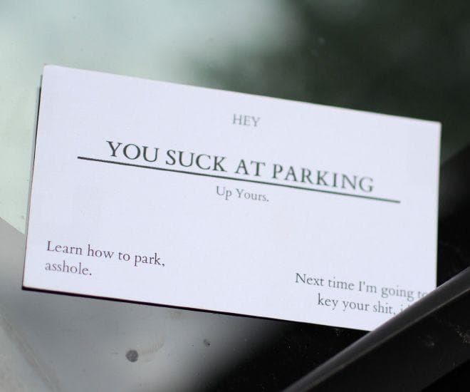 35 Funny Passive Aggressive Notes on Cars, Ranked
