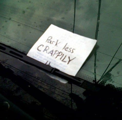 35 Funny Passive Aggressive Notes on Cars, Ranked