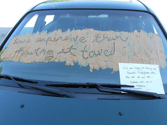 35 Funny Passive Aggressive Notes on Cars, Ranked