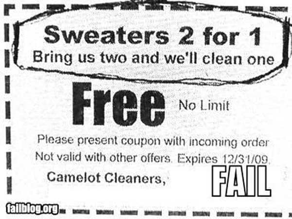 25 Funny Coupons That Are Very Poorly Worded