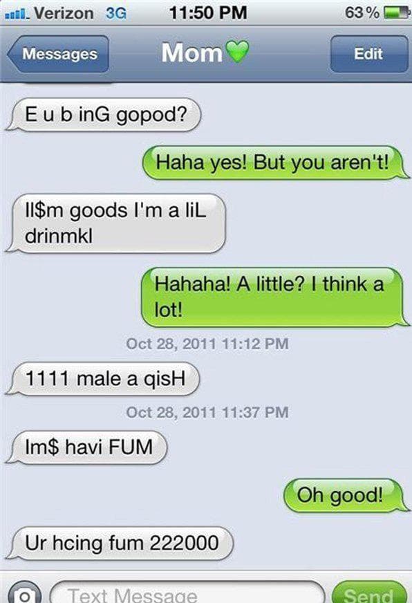 22 Super Funny Texts from Drunk Moms