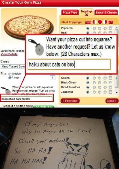 20 Funny "Special Instructions" Pizza Box Art Deliveries