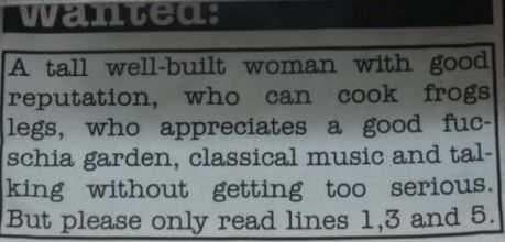 25 Hilarious Classified Ads You'd Respond To