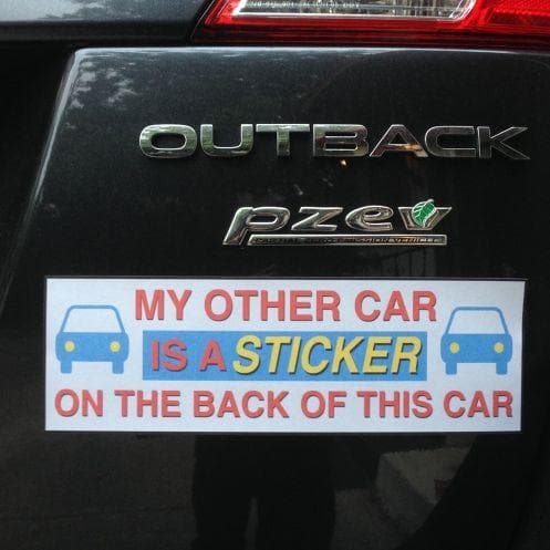 Hilarious “My Other Car Is a Blank” Bumper Stickers
