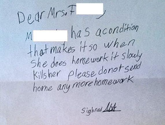18 Fake School Excuse Notes That Would Never Work