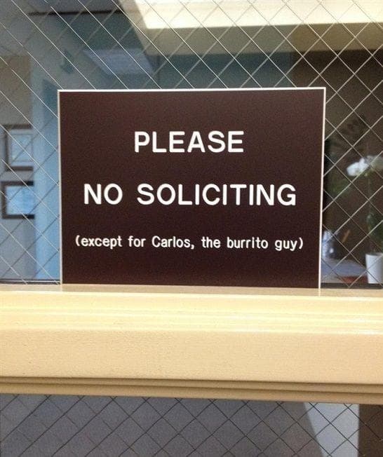 Funny No Soliciting Signs That Will Keep Everyone Away