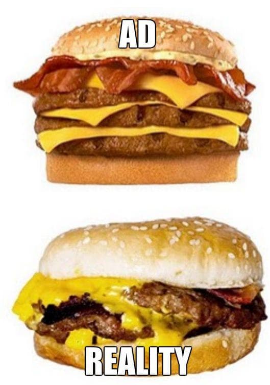 Fast Food Pictures Vs Real Thing