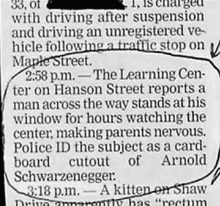 The Funniest Police Blotters Ever