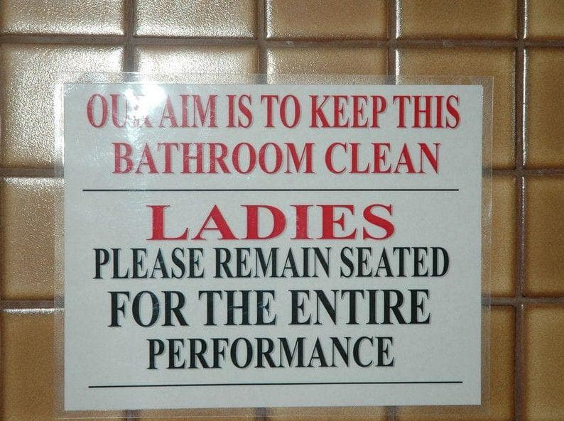 22 Funny Bathroom Etiquette Signs From Around the World