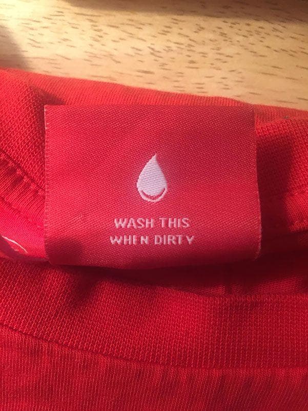 24 Hilarious Clothing Tags That Have Funny Messages
