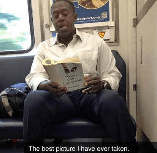 People Caught Reading Funny Books in Public