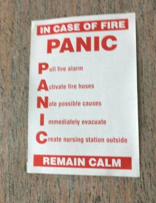 "In Case of Fire" Signs That Are Totally on Fire