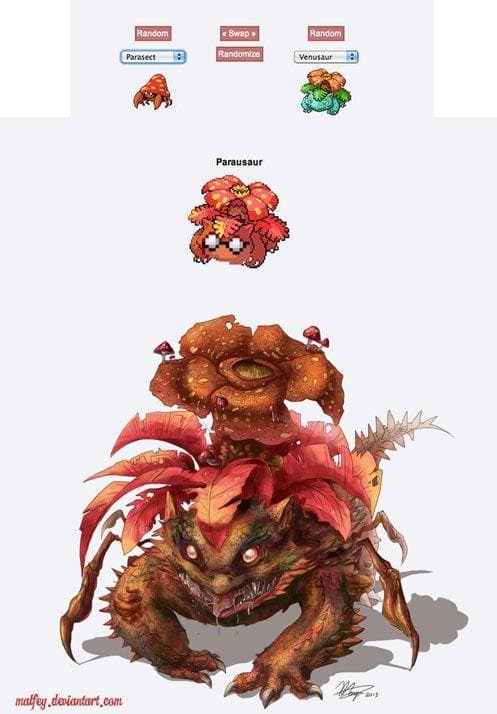 Pokemon Fusion Generation Art