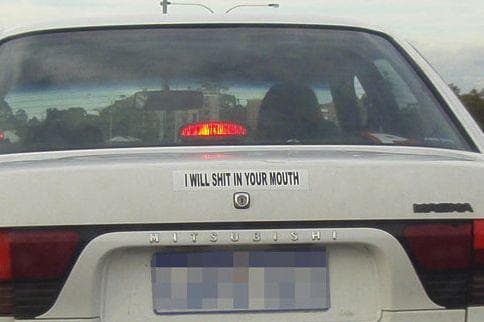 30 Inappropriate Bumper Stickers That'll Ward Off Tailgaters