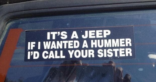 30 Inappropriate Bumper Stickers That'll Ward Off Tailgaters