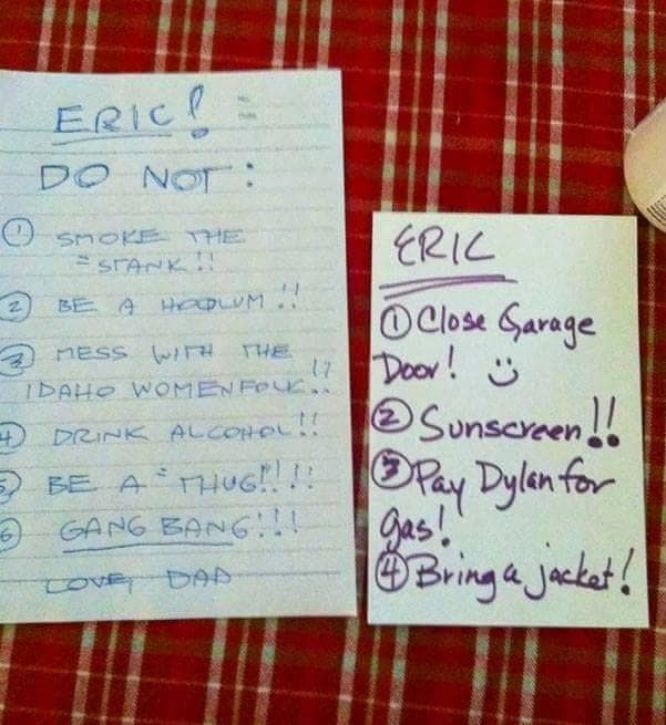 23 Hilarious Notes from Moms and Dads