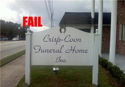 22 Morbidly Funny Funeral Home Signs