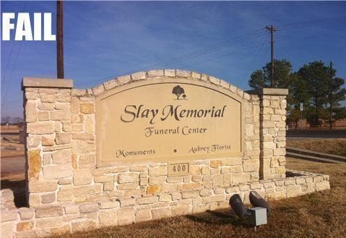 22 Morbidly Funny Funeral Home Signs