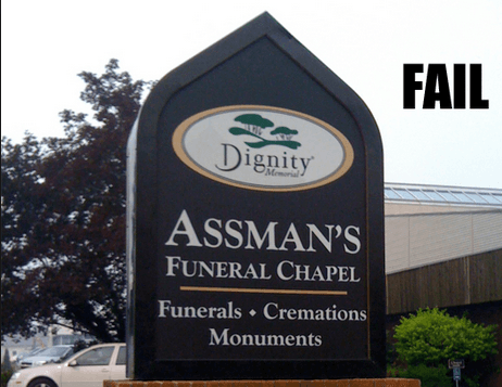 22 Morbidly Funny Funeral Home Signs