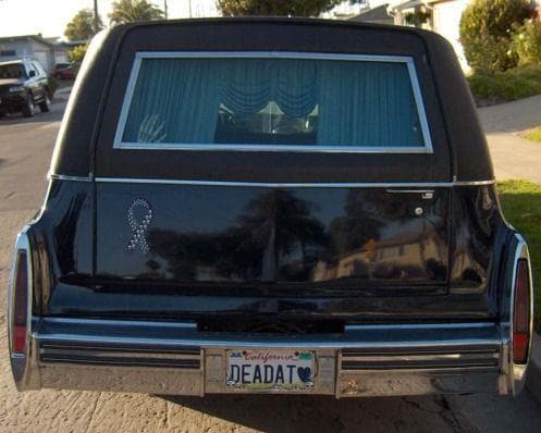 26 Funny Hearse License Plates That Are a Little Too Dark