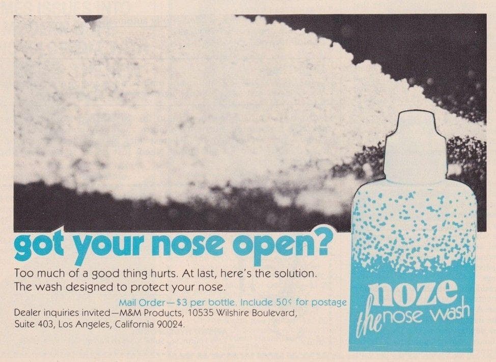 31 Hilarious Vintage Cocaine Ads From the '70s and '80s