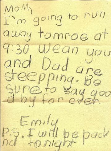 18 Funny Notes Kids Left Before Running Away From Home
