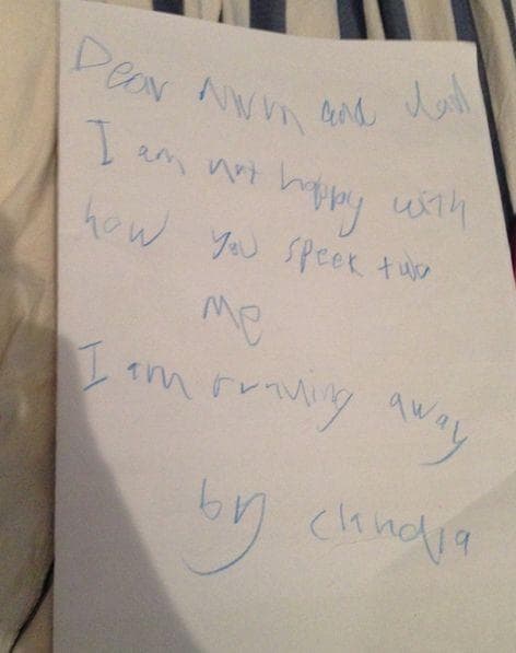 18 Funny Notes Kids Left Before Running Away From Home