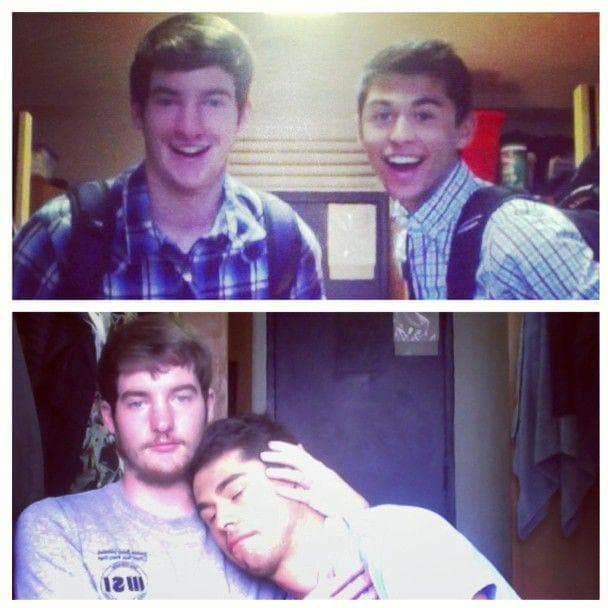 Hilarious Pictures of Kids Before and After Their First Day of School