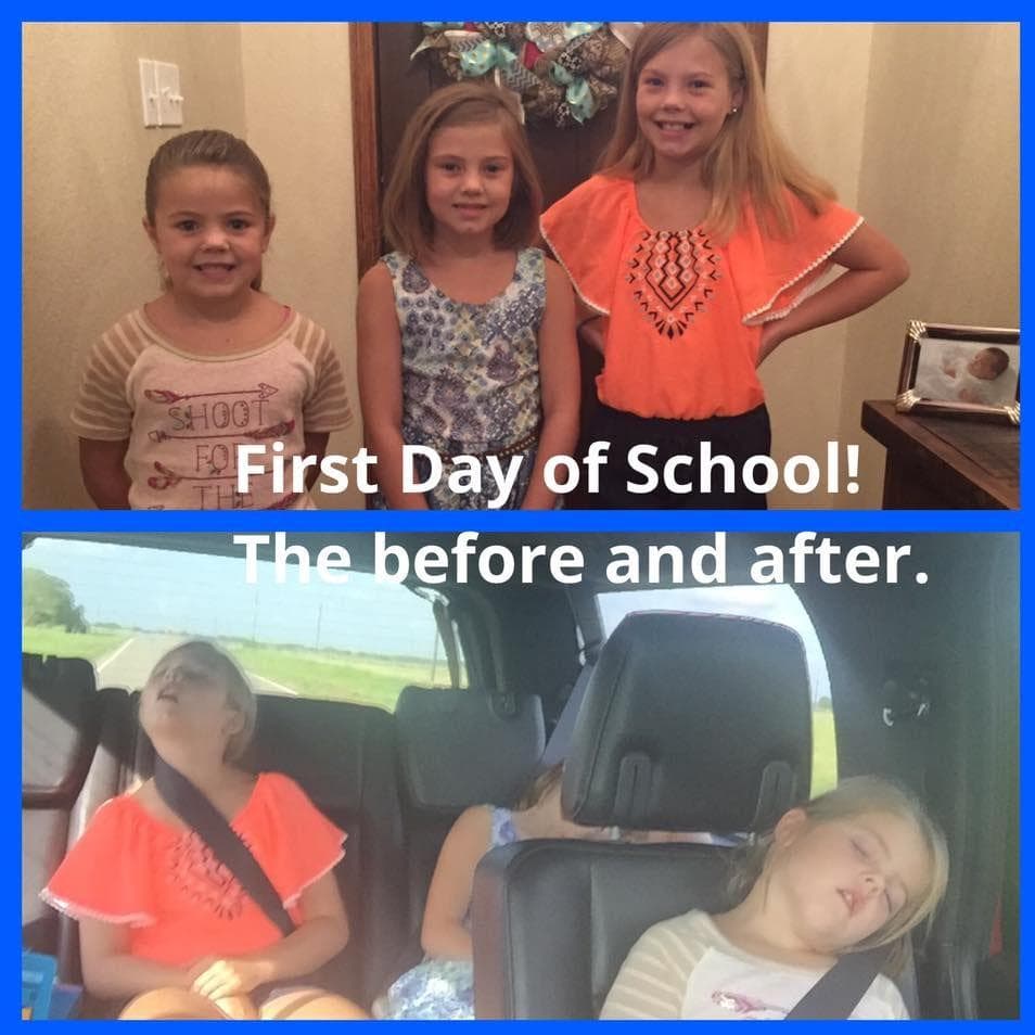 Hilarious Pictures of Kids Before and After Their First Day of School