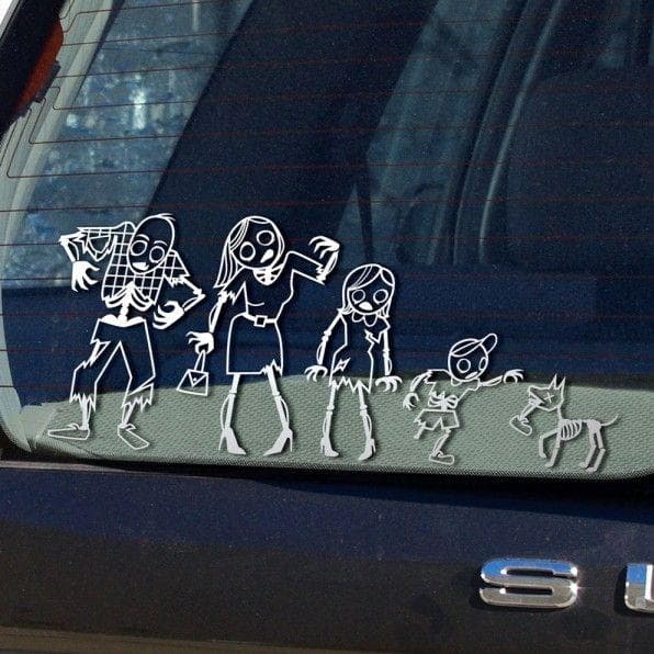Funny Stick Figure Family Stickers Vacant